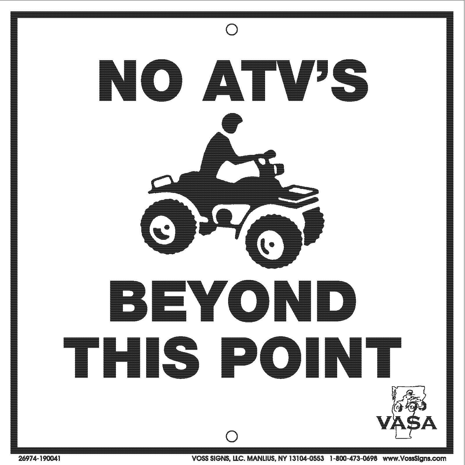 NO ATV \BEYOND (12x12) – VASA Sign Store
